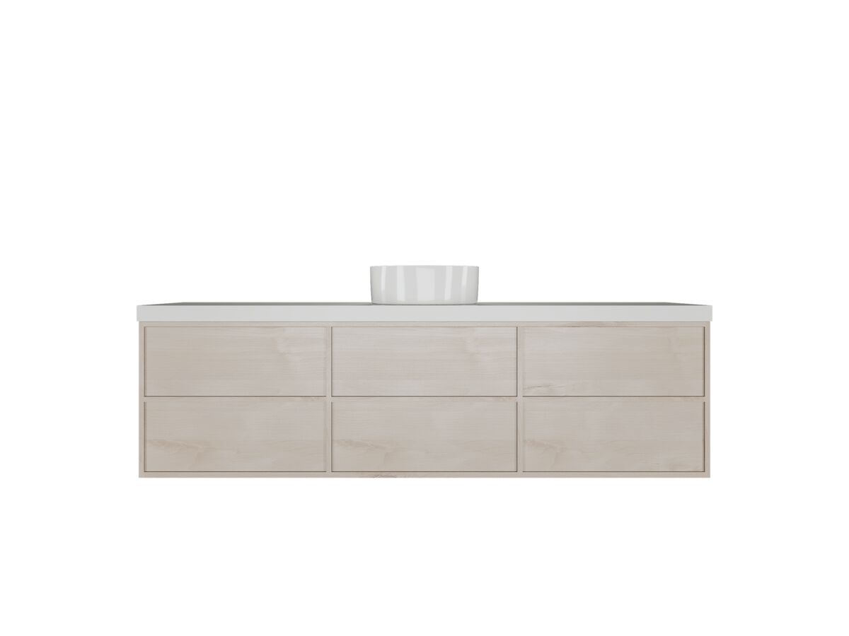 Kado Aspect 1800mm Wall Hung Vanity Unit Single Bowl Caesarstone Top ...