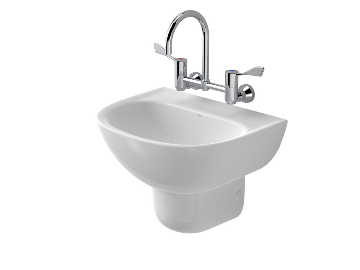 Caroma Care 500 Wall Basin No Tap Holes No Overflow White from Reece
