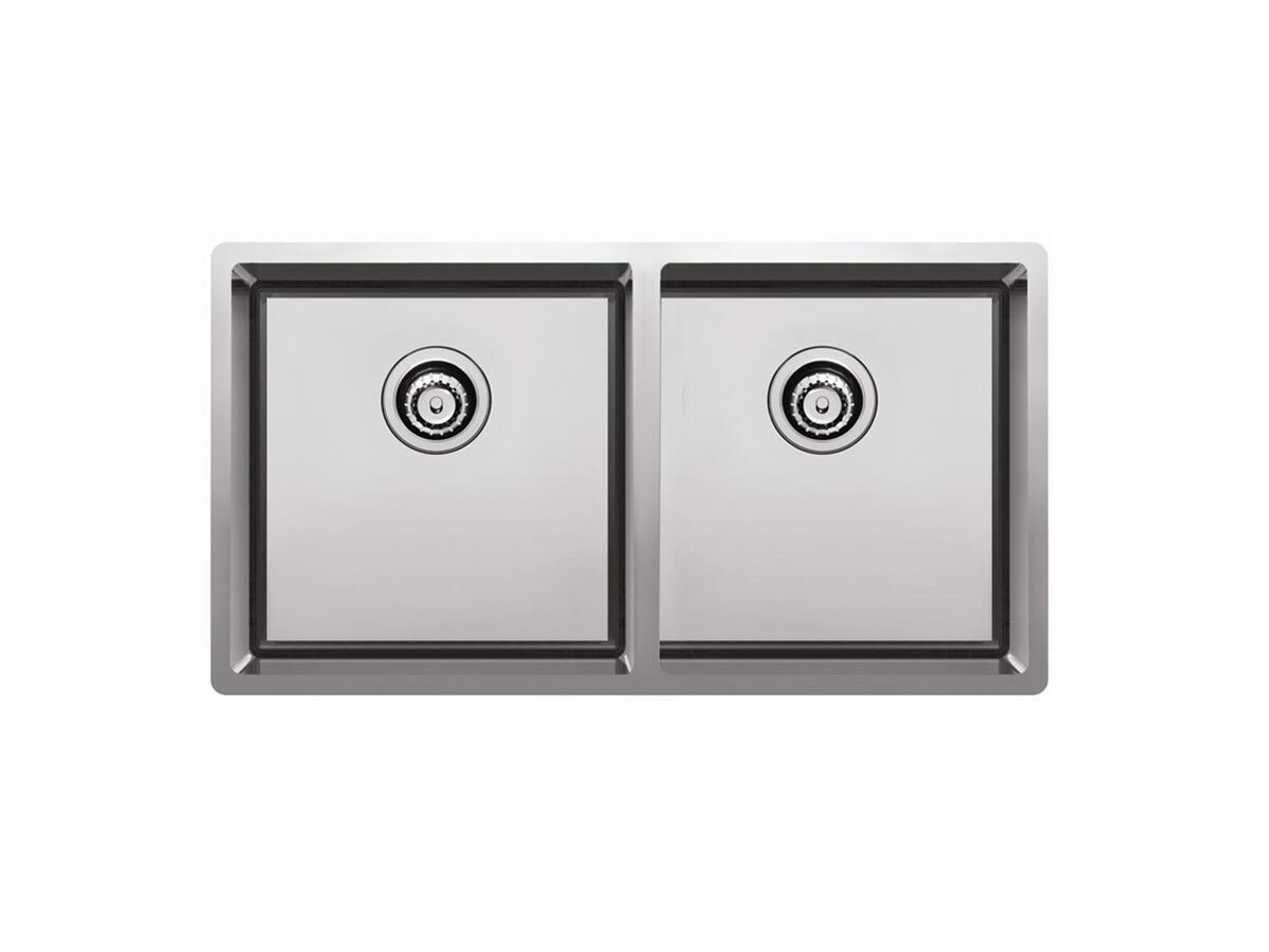 Clark Prism Double Bowl Undermount Sink Stainless Steel from Reece