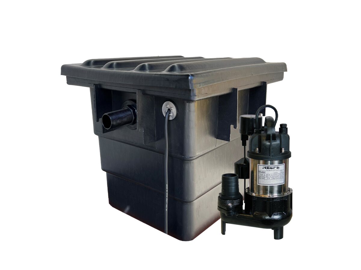 QubeX Mini 4 QGWP230-450 Greywater Pump & Pit System with Class A Cover ...