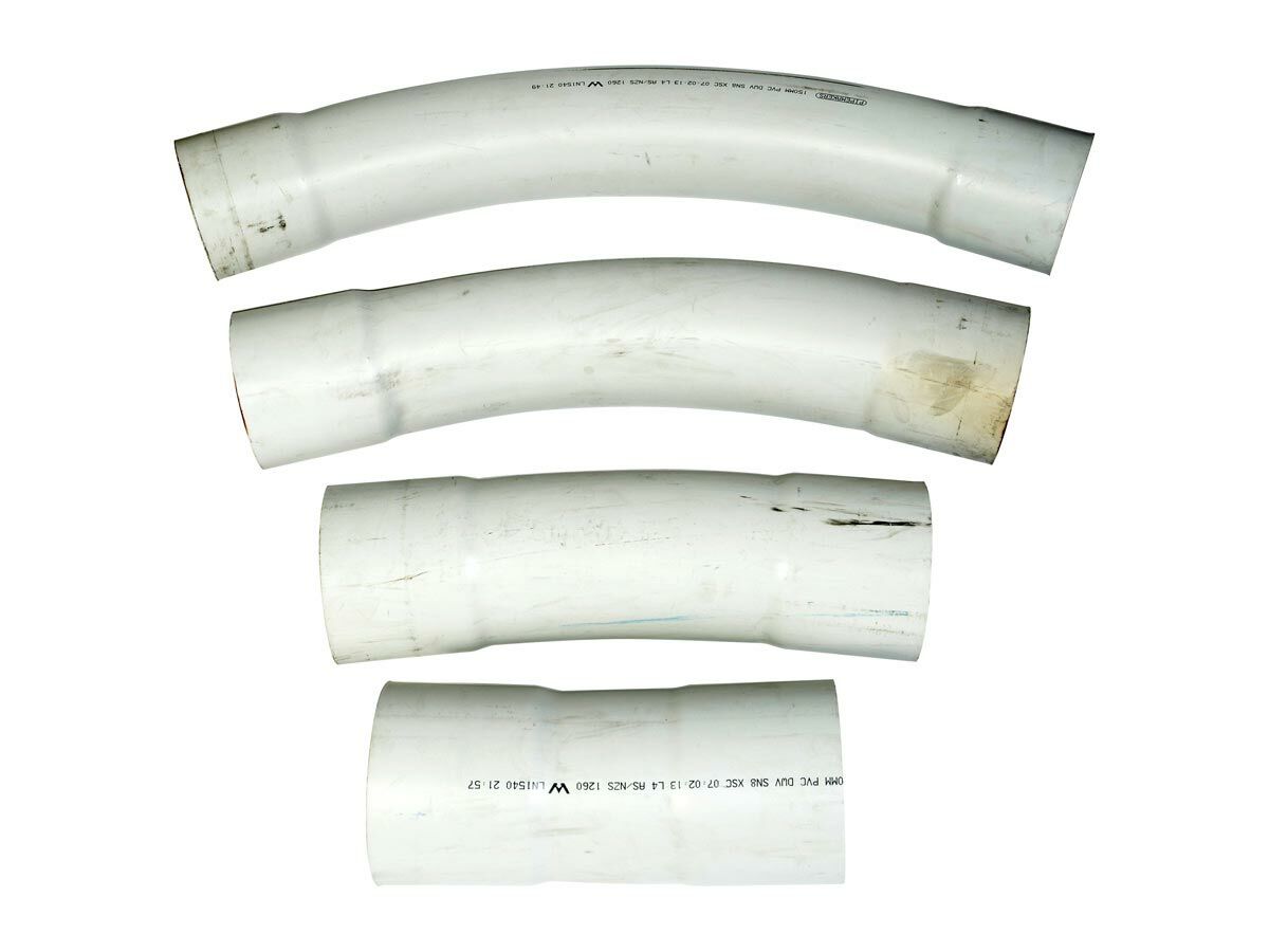 Sms PVC Sweep Bend 150mm x 5 Degree from Reece