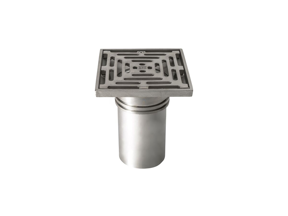 150mm Square Bucket Trap Push-In Stainless Steel 100mm from Reece