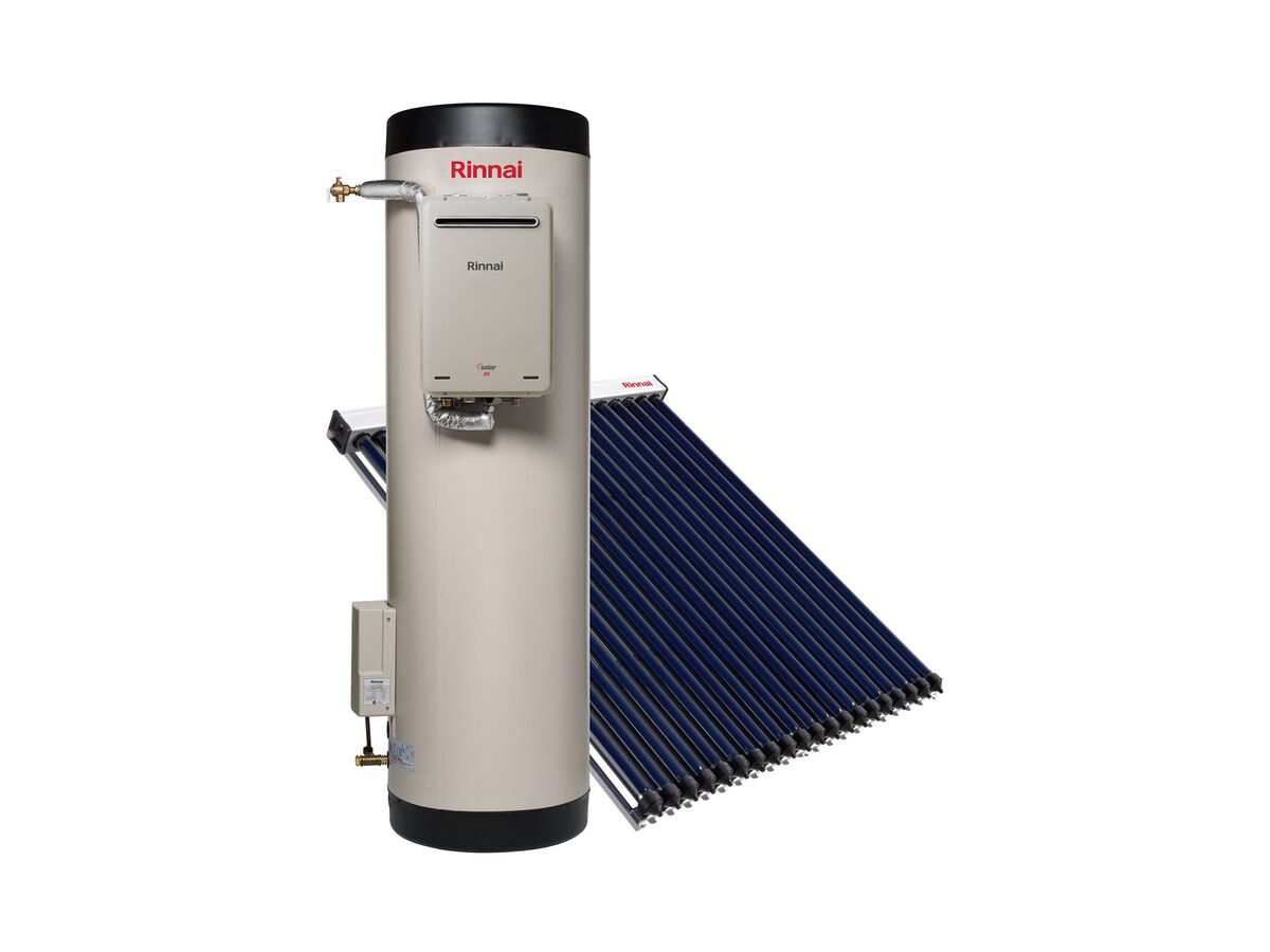 Rinnai Sunmaster 175L tank with an S26 NG, 20 Evacuated tube assembly ...