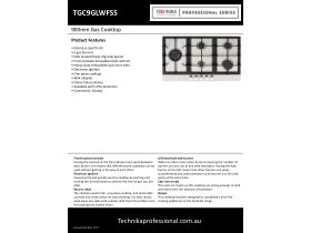 Technika TGC9GLWFSS 5 Burner Gas Cooktop with Wok Adaptor 90cm ...