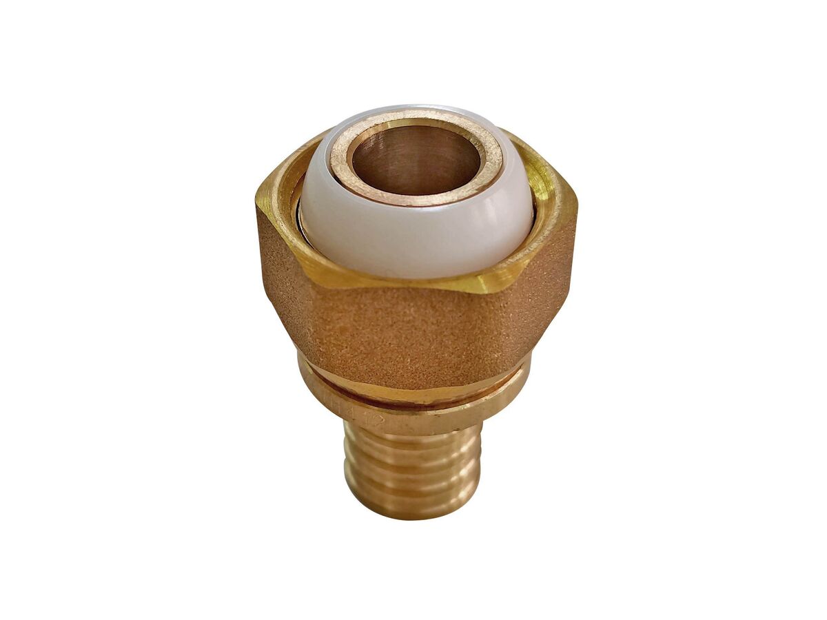 Rehau No.62 Tap Connector Straight Female Nut 16mm x 1/2" from Reece