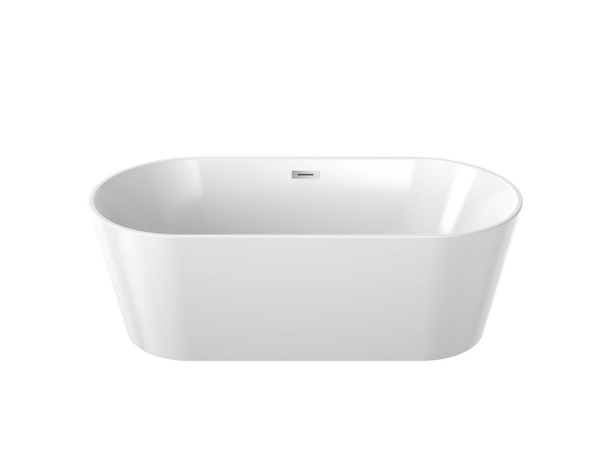 Clark Round Freestanding Bath with Overflow 1600mm White from Reece