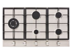 Technika H950SLTXPRO Stainless Steel 5 Burner Cooktop with Wok Adaptor ...