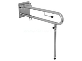 RBA Bariatric Drop Down Grab Rail with Toilet Roll Holder Left Hand ...