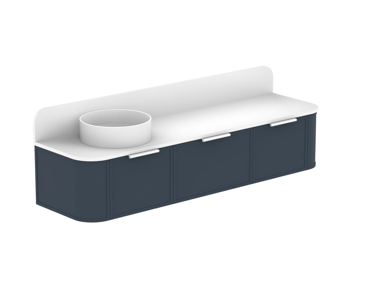 ADP Flo by Alisa & Lysandra All Drawer Wall Hung Vanity Unit Left Bowl ...