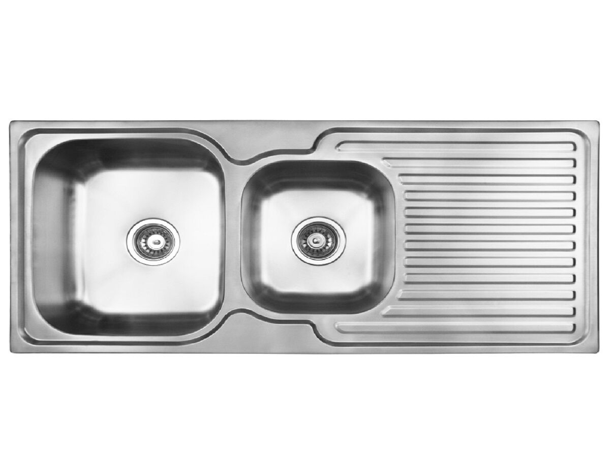 Abey En175L Left Bowl Sink 1 Taphole Stainless Steel from Reece
