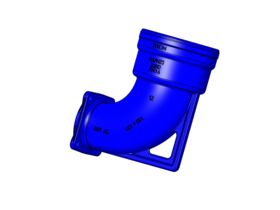 Dimax Wash Out Bend Socket - Flange PN16 150-100mm x 90 Degree from Reece