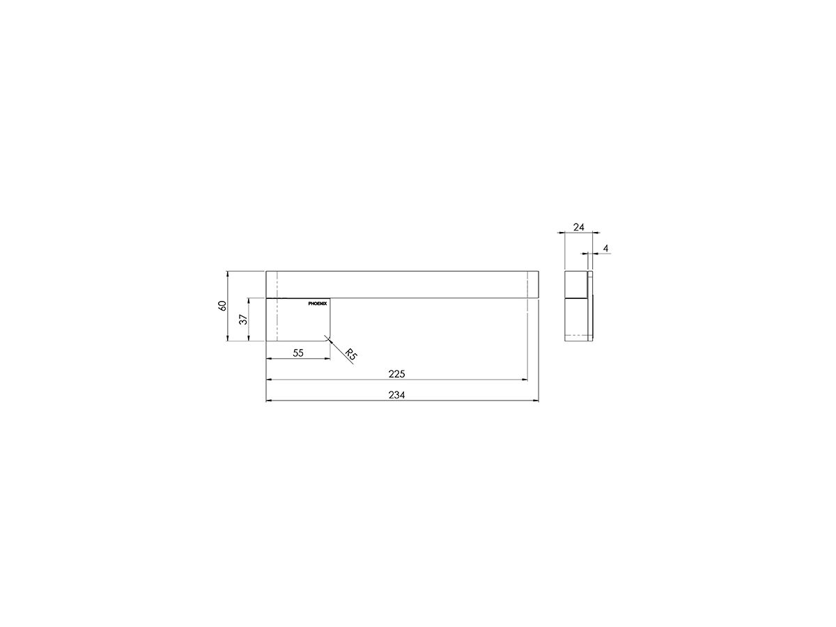 Phoenix Designer 230mm Swivel Bath Outlet Squareline Chrome from Reece