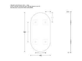 ADP Pill Mirror 450 x 900mm from Reece