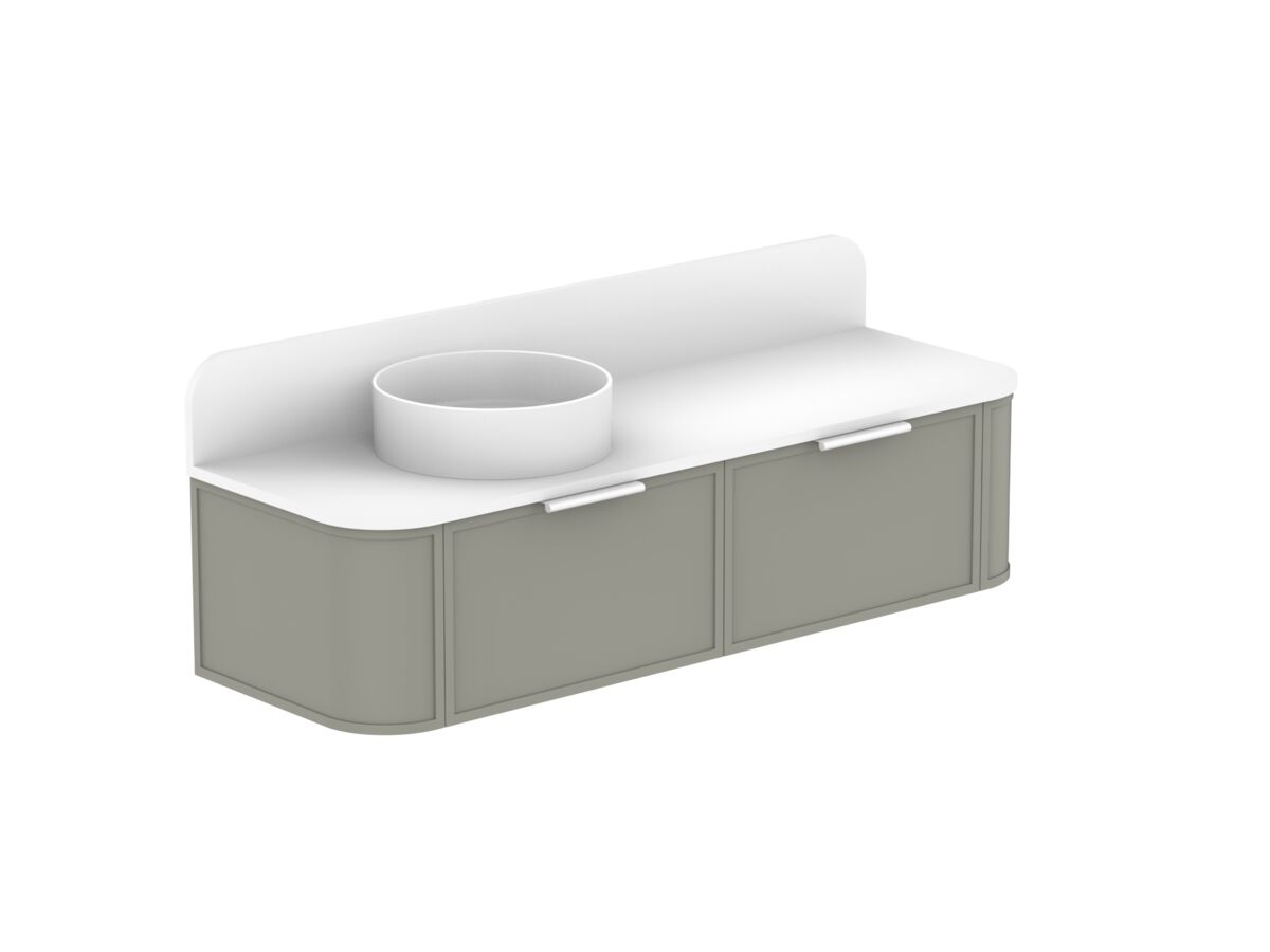 ADP Flo by Alisa & Lysandra All Drawer Wall Hung Vanity Unit Left Bowl ...