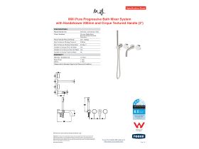 Sussex Pure Progressive Bath Mixer Tap System 200mm with Handshower ...
