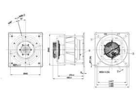 EC Centrifugal Fan Radipac Spider 400mm 400V from Reece