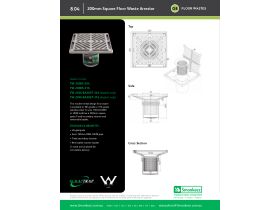 Square Bucket Trap 200mm suits 100mm from Reece