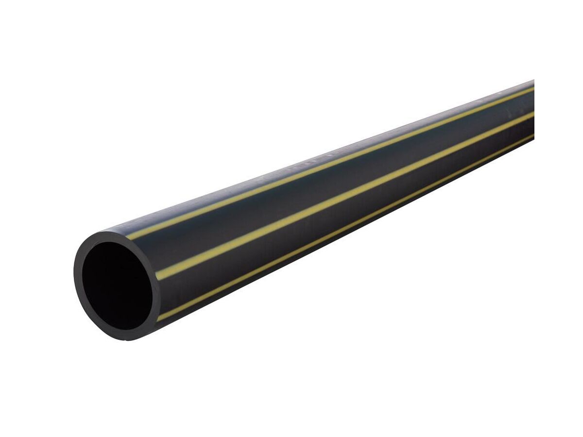PE Gas Pipe Series 1 Yellow Stripe SDR11 PE100 160mm x 12mtr from Reece