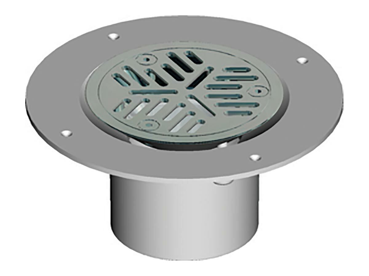 Vinyl Floor Waste Round Solvent Weld Flange Open Chrome 80mm from Reece