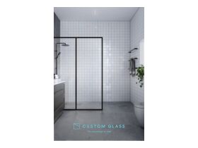 Custom Glass Framed Front Only shower screen with sliding door - Height ...