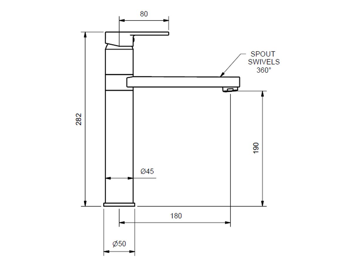 Ram Tapware Yeva Sink Mixer Tap Chrome (6 Star) from Reece