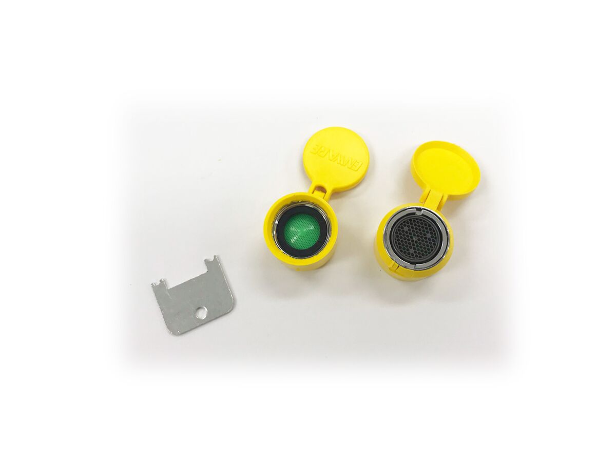 Enware Eyewash Aerator Housing and Dust Cover Pair with 2 Outlets and ...