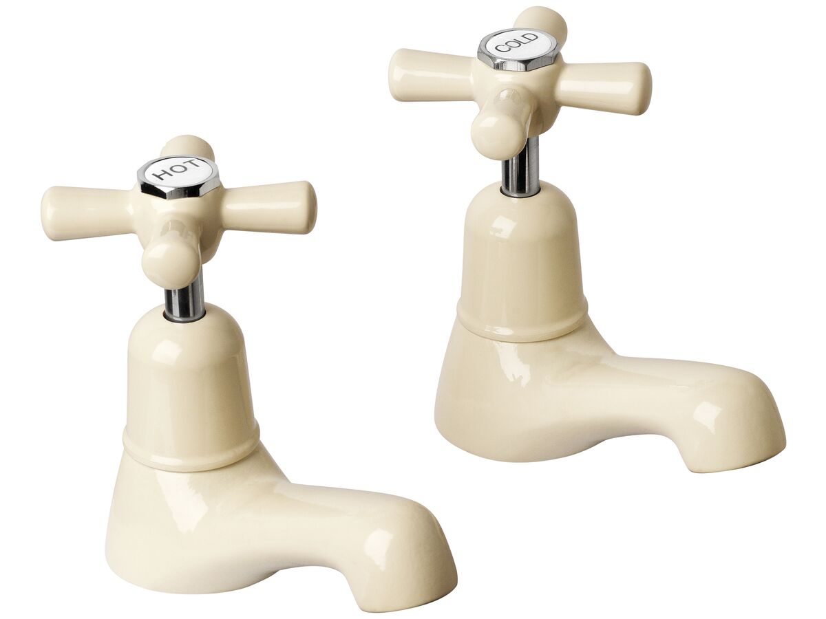 Posh Bristol Pillar Taps Ivory/Chrome (3 Star) from Reece