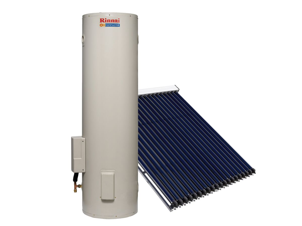 Rinnai Sunmaster 315L tank 3.6kW and 30 Evacuated tube assembly ...