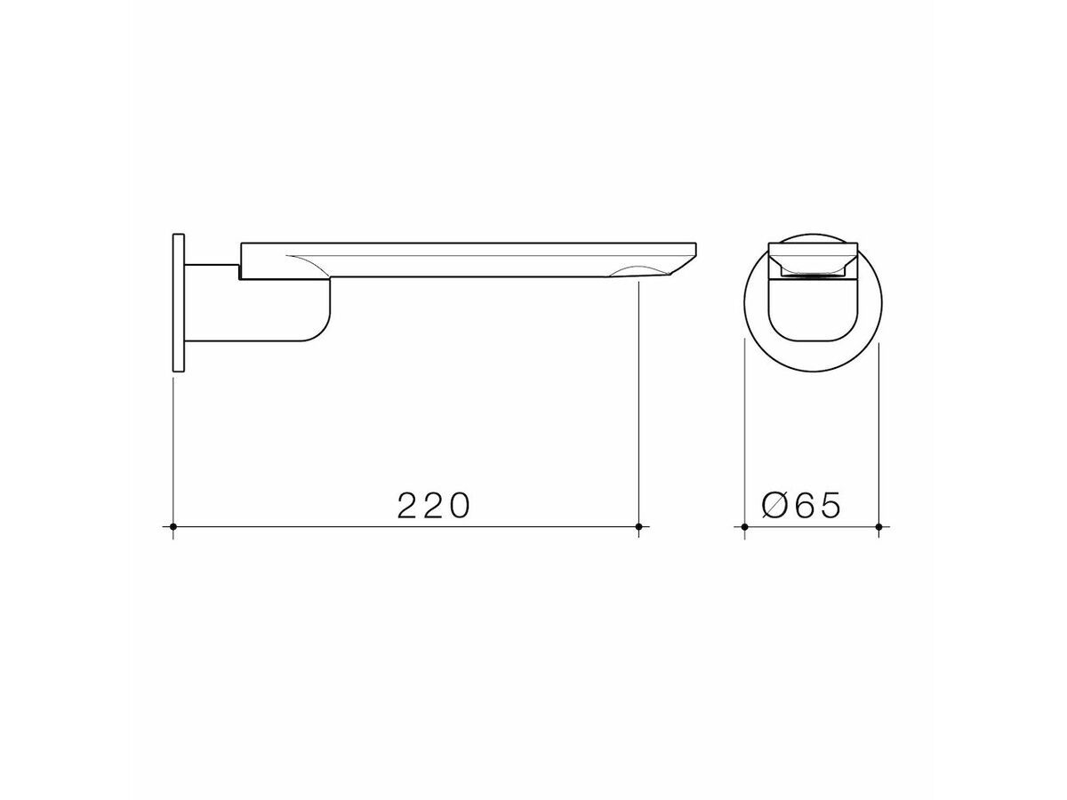 Caroma Urbane II Bath Swivel Outlet 220mm Round Cover Plate Chrome from ...