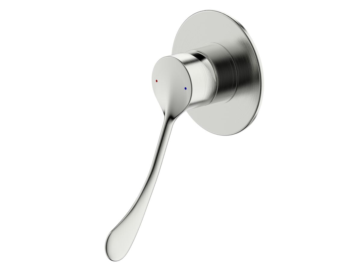 Posh Solus Shower Mixer with Extended Lever 200mm Brushed Nickel from Reece