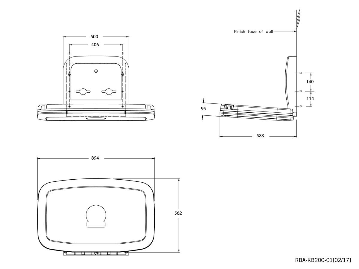 Koala Baby Change Table Horizontal KB200 Grey from Reece