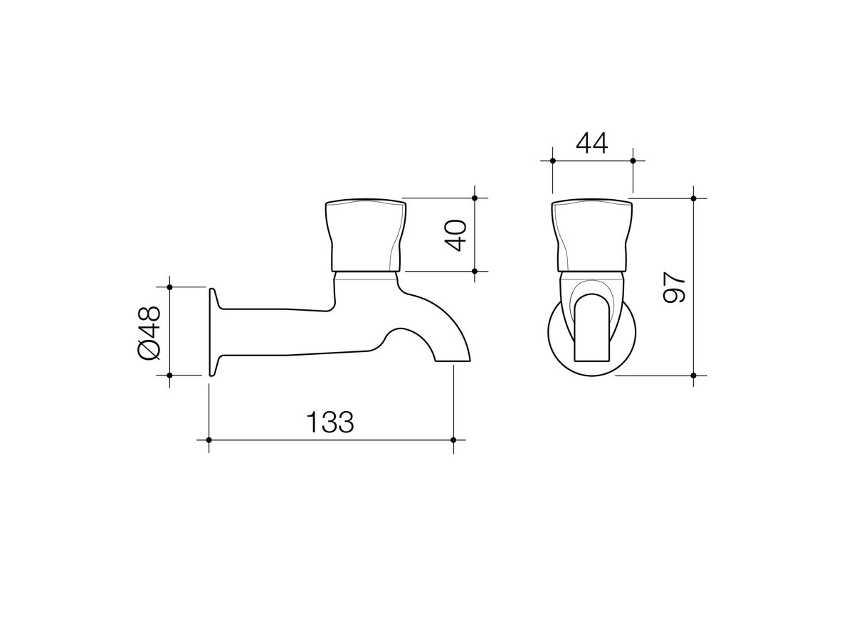 School Smart Bib Tap Wall (single) (6 Star) from Reece