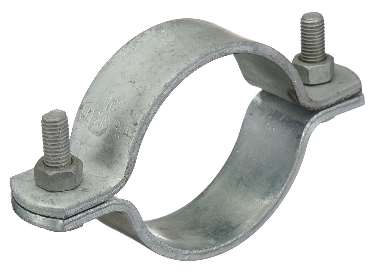 Double Bolted Clamp Medium Duty Hot Dipped Gal FM16 suits 305mm OD from ...