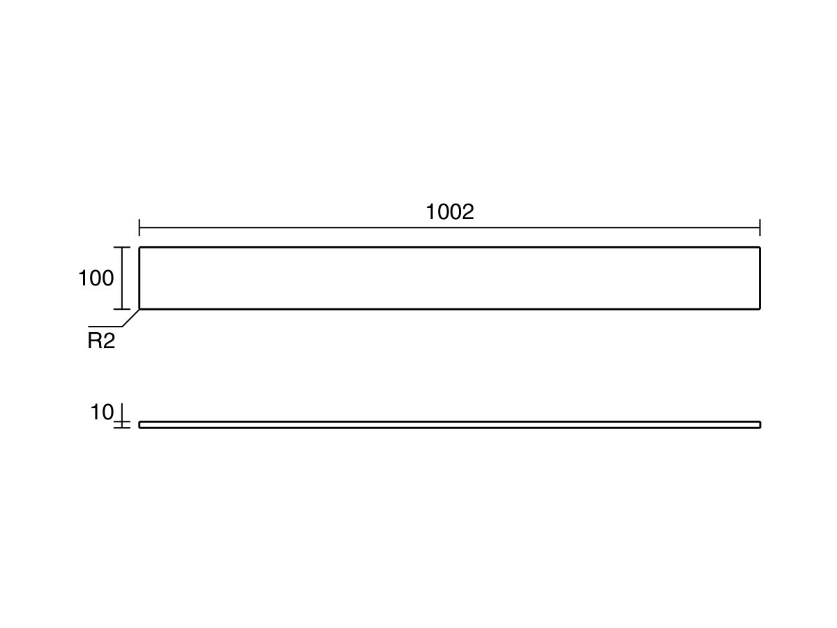 Kado Lux Frameless Enclosure Header (Channel) 1000mm from Reece
