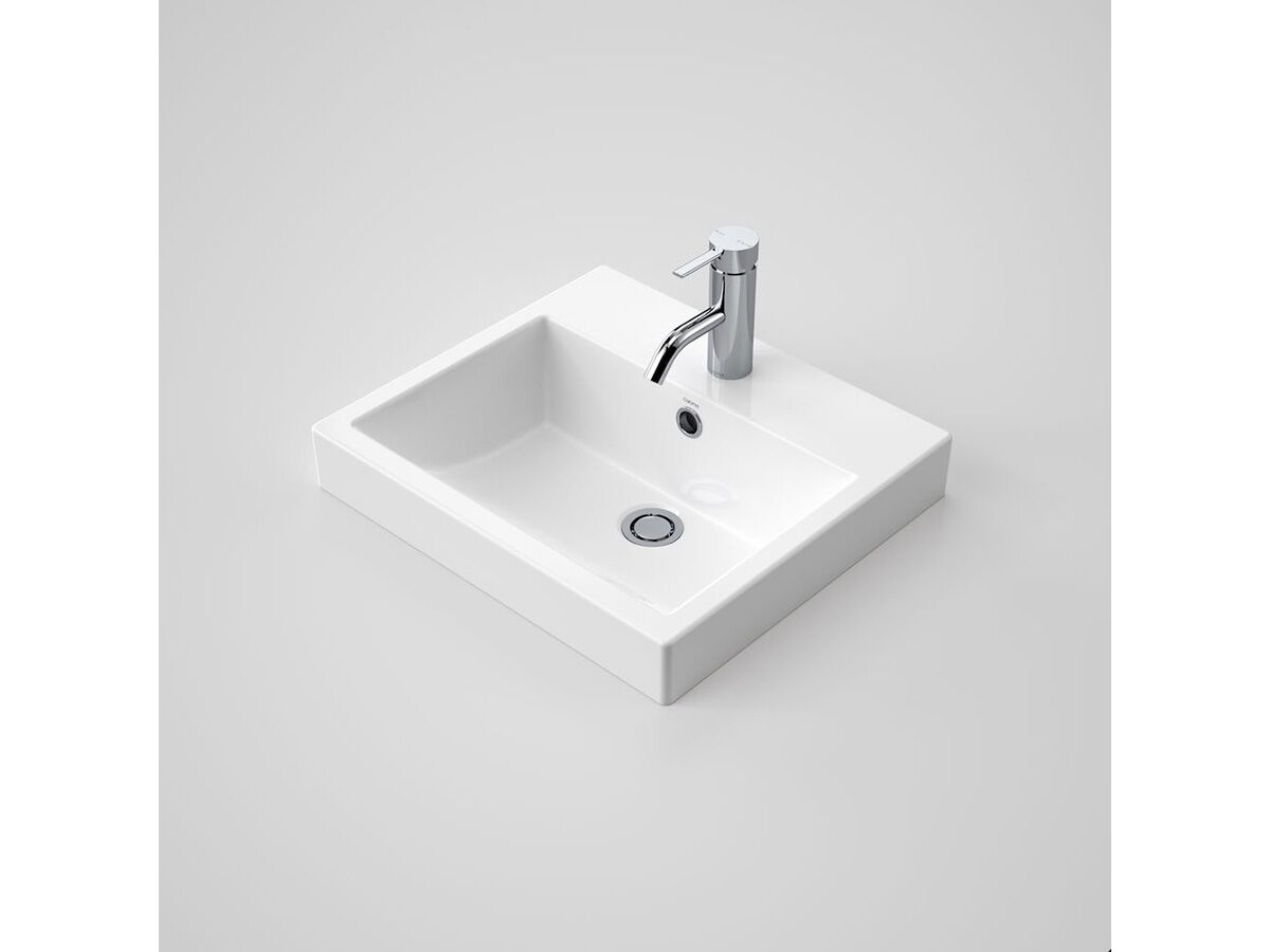 Caroma Liano Nexus Inset Basin with Overflow 1 Taphole White from Reece