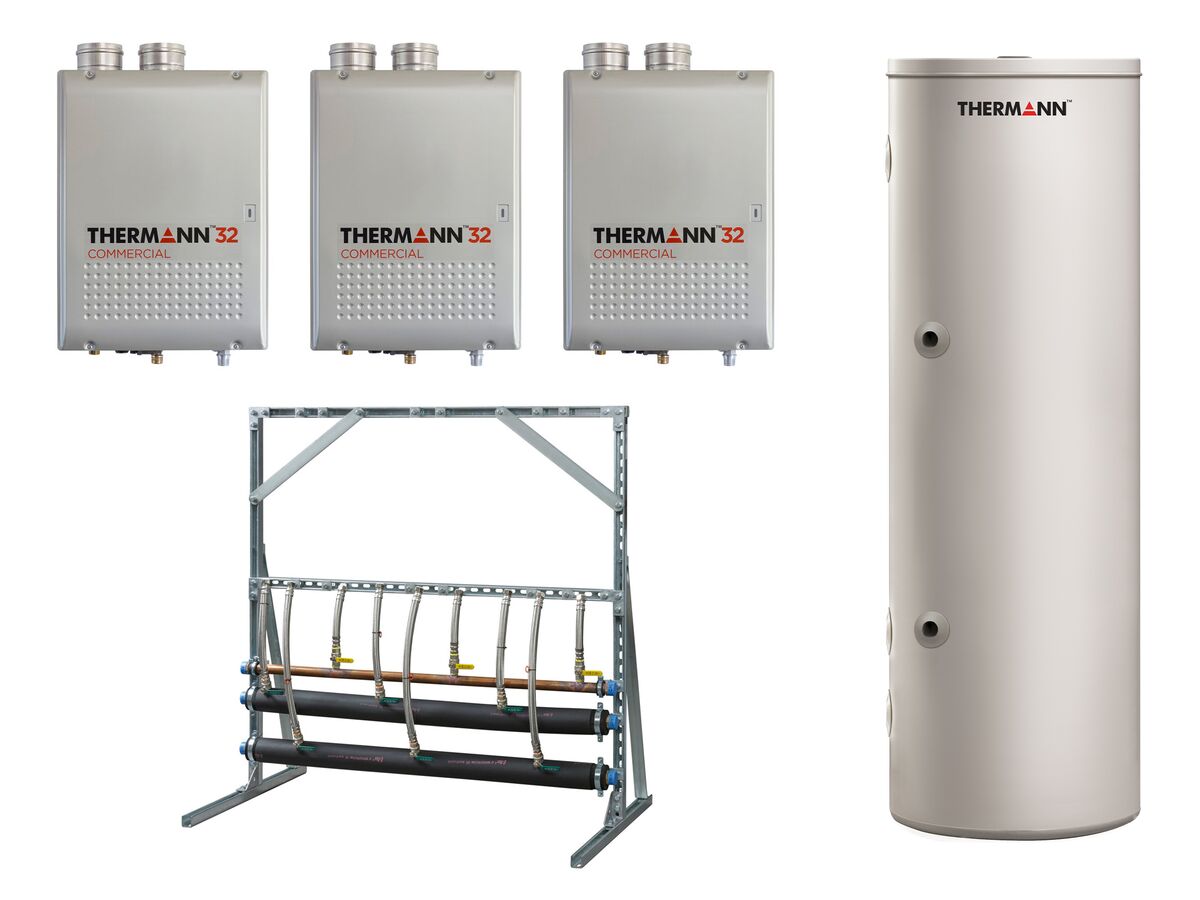 Thermann Commercial Internal 3 X 32ltr Floor 1 X 400ltr Natural Gas Hot ...
