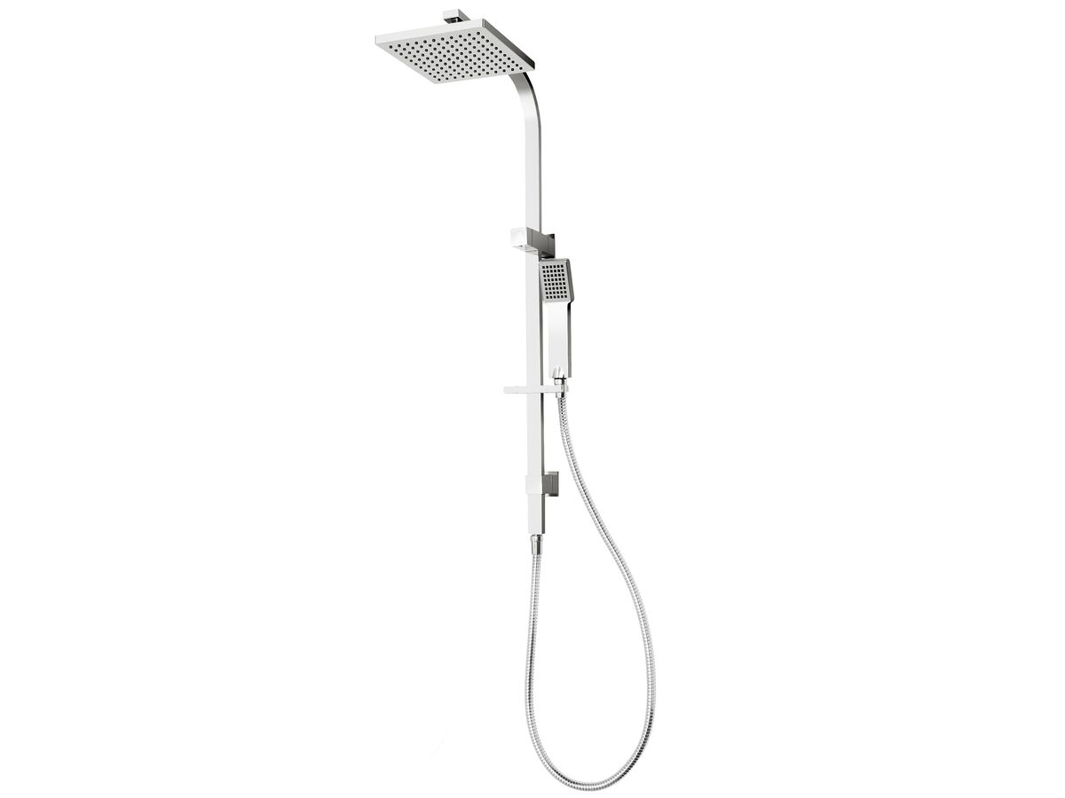 Phoenix Lexi Twin Rail Shower with Top Rail Water Inlet Chrome (3 Star ...