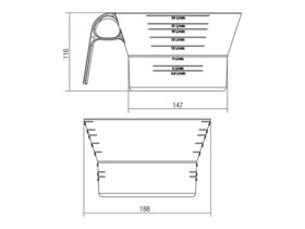 Flow Measuring Cup FM 075 Be Shower Flow Test Cup Blue from Reece