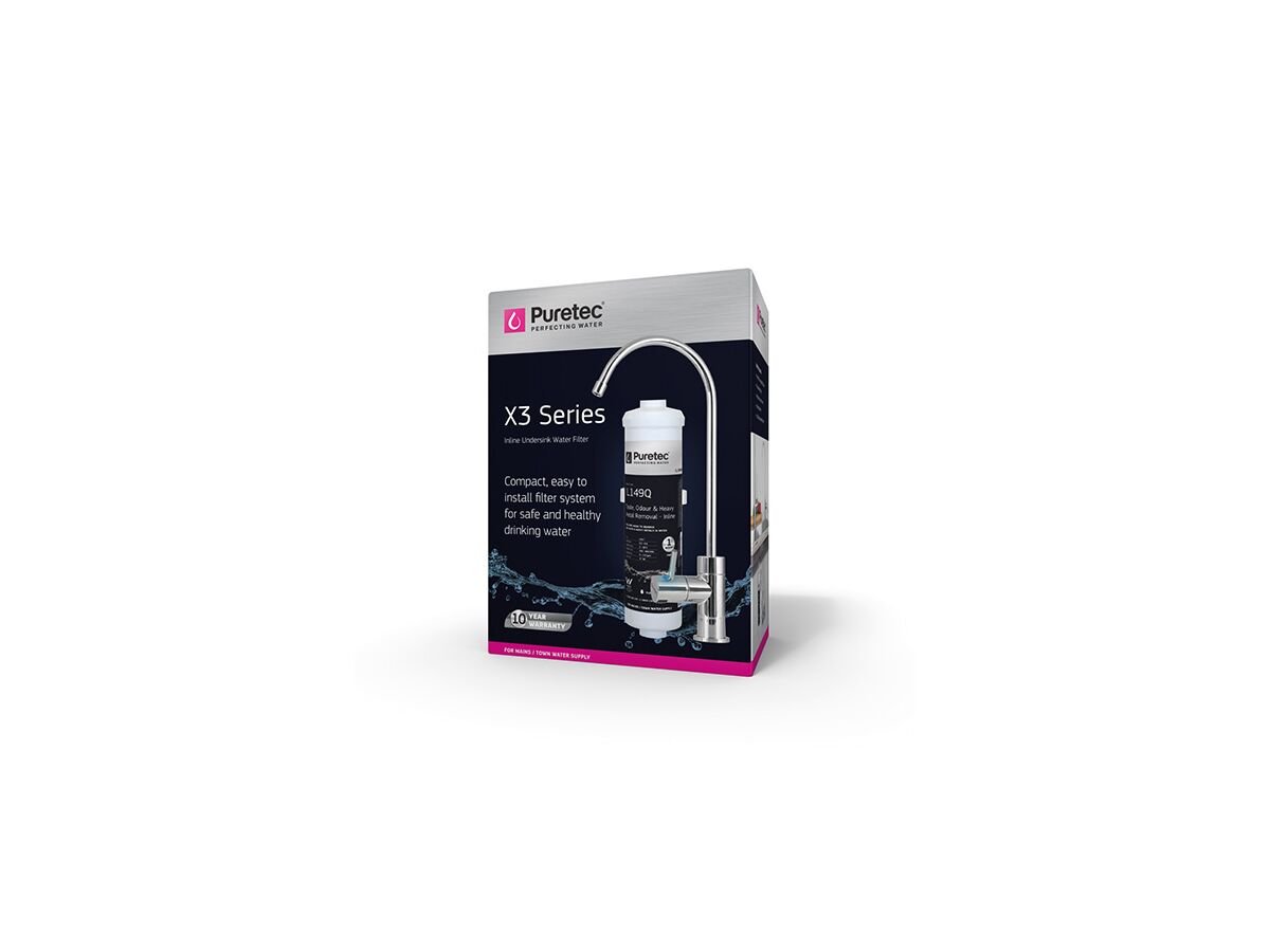 Puretec X3 Inline Undersink Filter System 1um from Reece