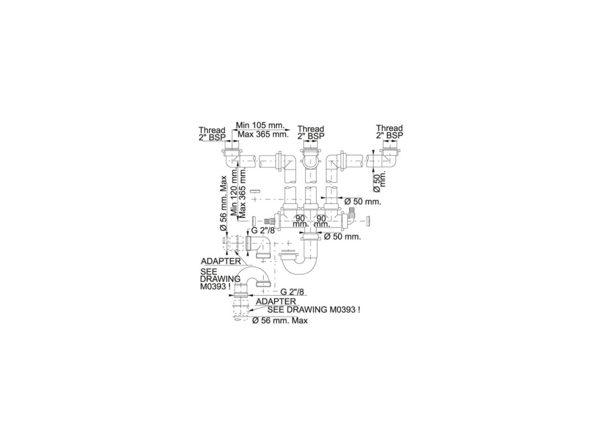 Franke PK945 Spazio Comp Connecting Kit from Reece