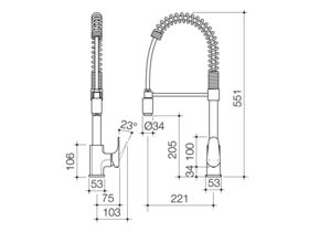 Dorf Viridian Pull Down Sink Mixer Tap Chrome (4 Star) from Reece