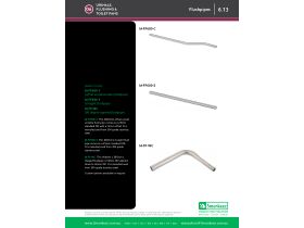 Stainless Steel Flush Pipe 600mm Long -25mm OD - 12mm Offset. 304 Grade ...