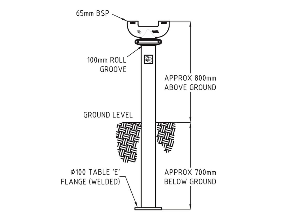 Galvanized Hydrant Pipe Riser Dual Head Vertical 1400mm (WA) from Reece