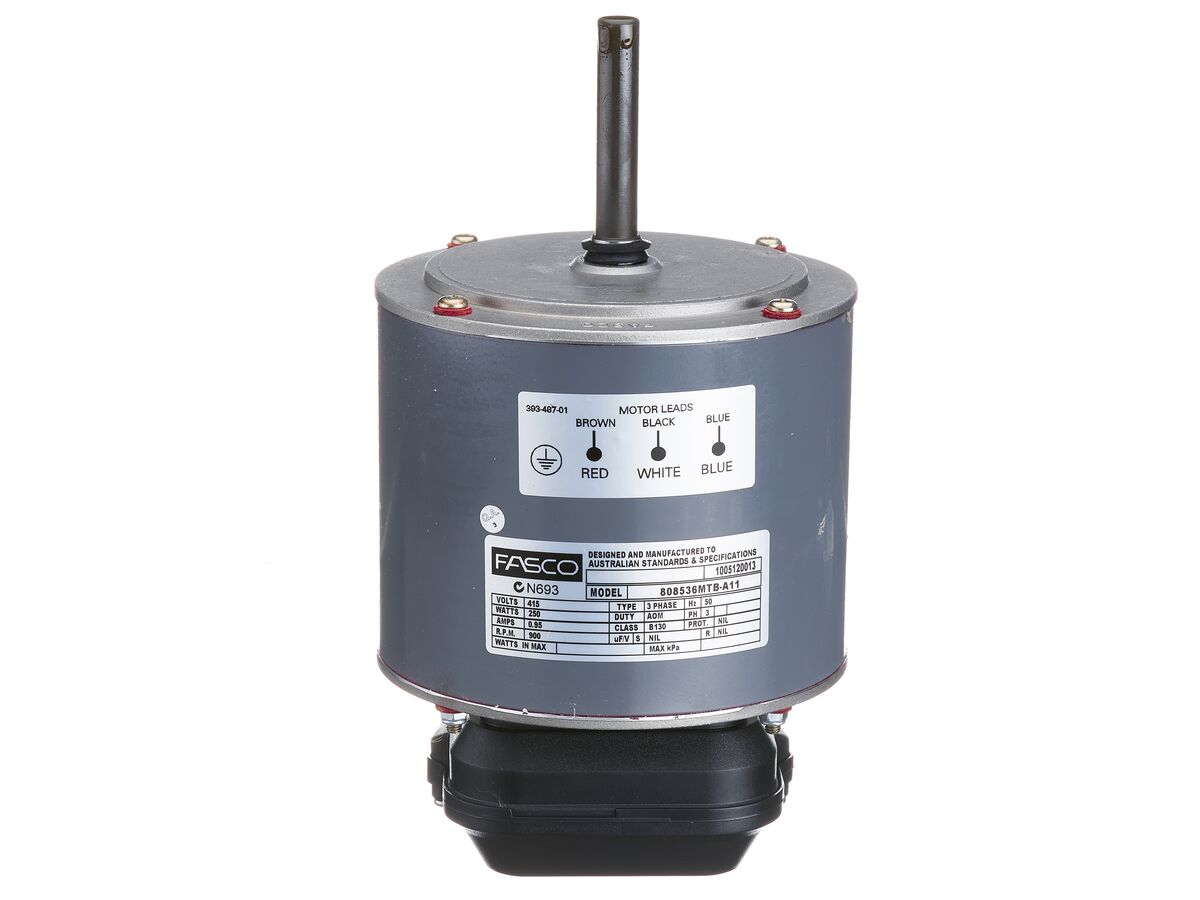 Fasco Fan Motor 415V 1 Speed 250W 808536MTB-A11 from Reece